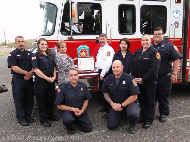 UNIT CITATION FOR RESCUE CREW - Kimberton Fire Company