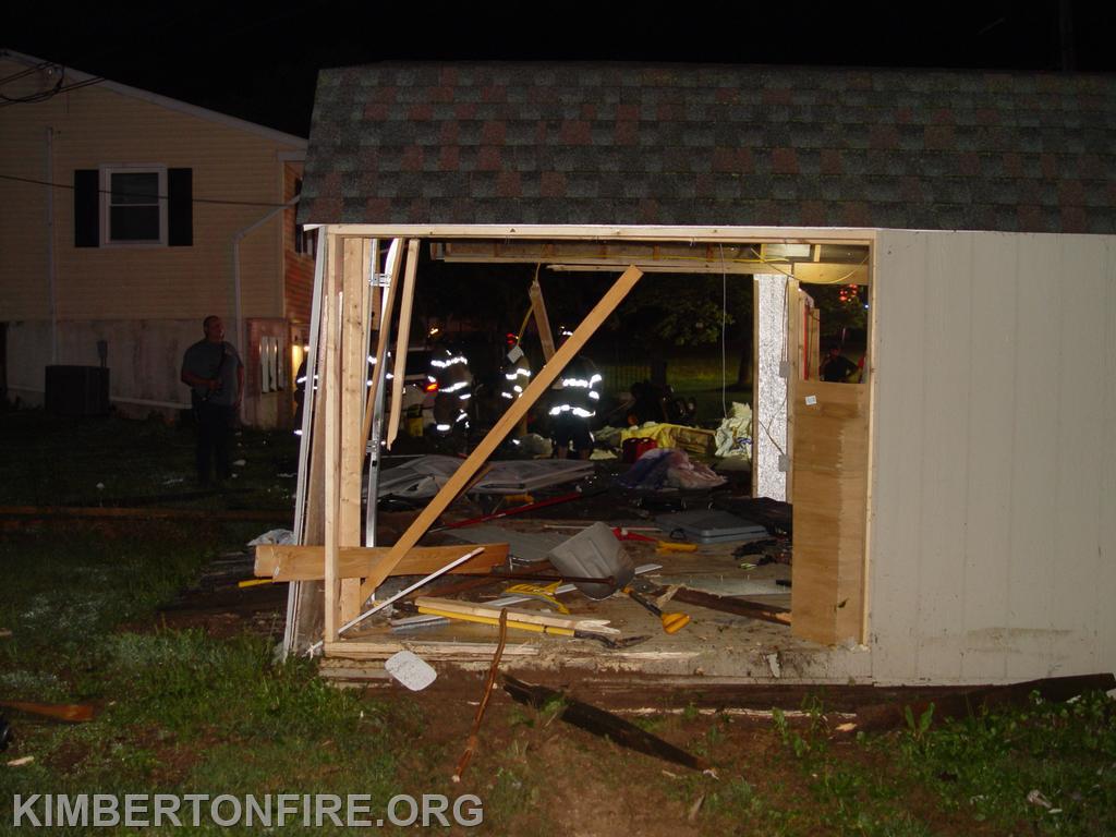 Car tears through shed before striking a house wall. 2 Injured ...